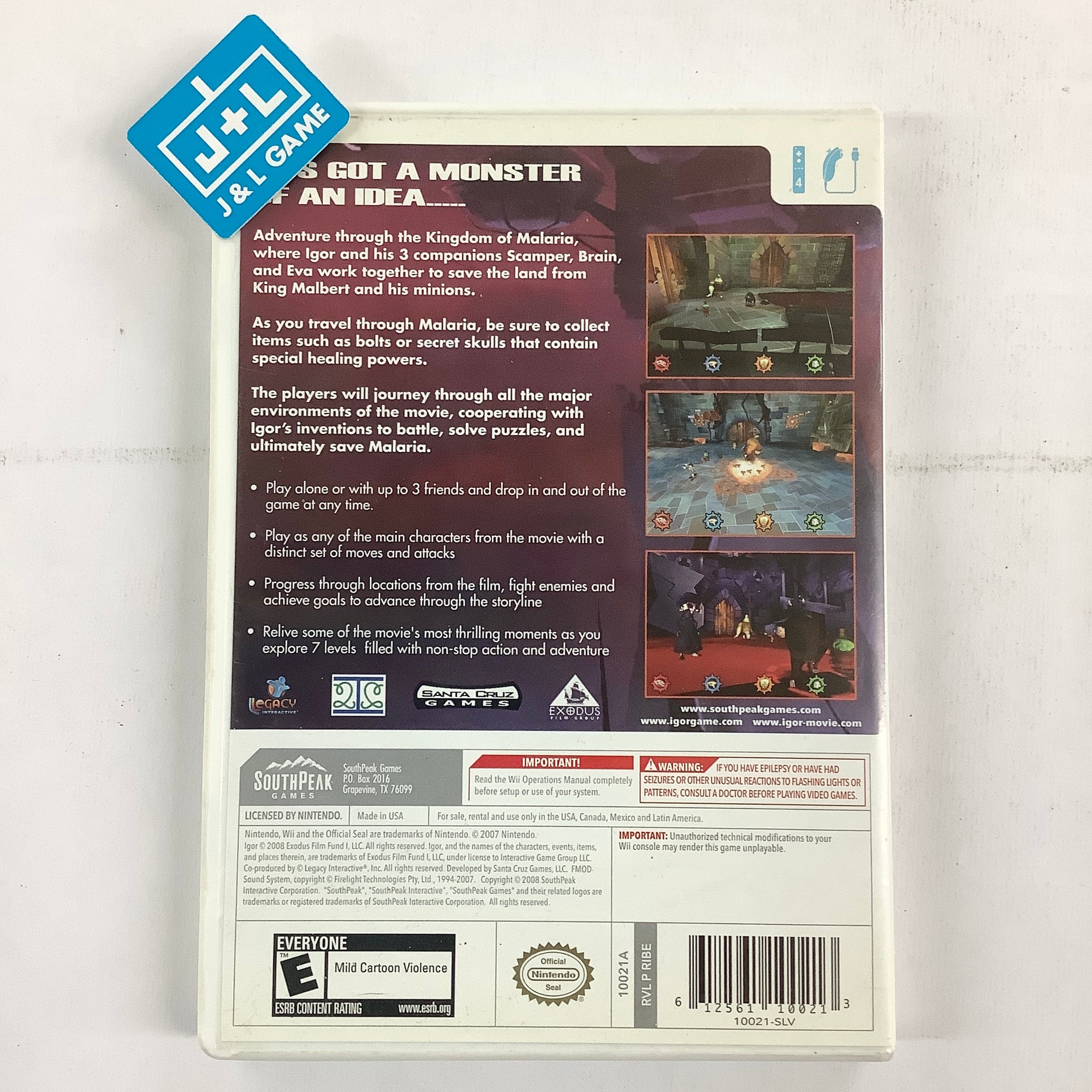 Igor the Game - Nintendo Wii [Pre-Owned] | J&L Game