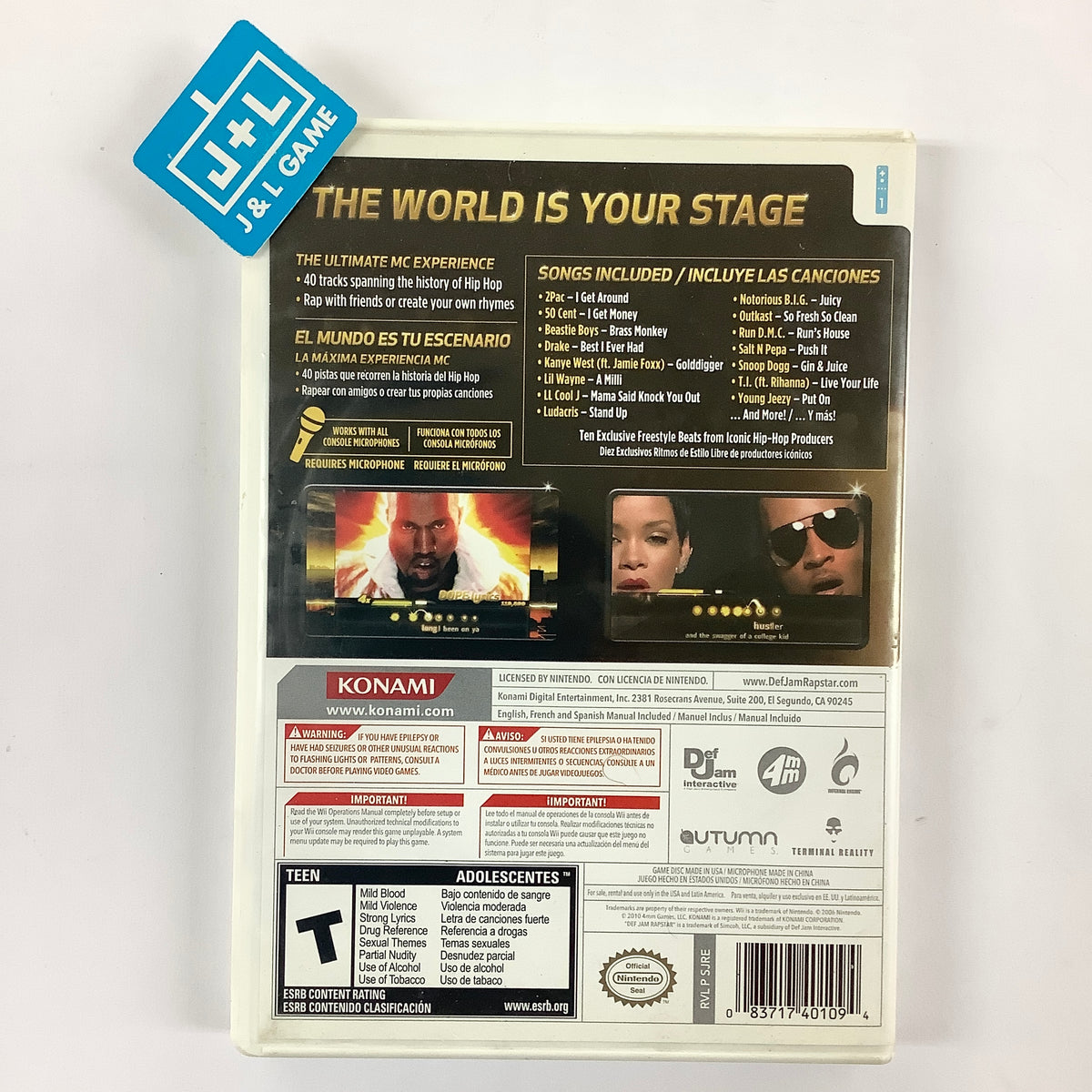 Def Jam Rapstar - Nintendo Wii [Pre-Owned] | J&L Game