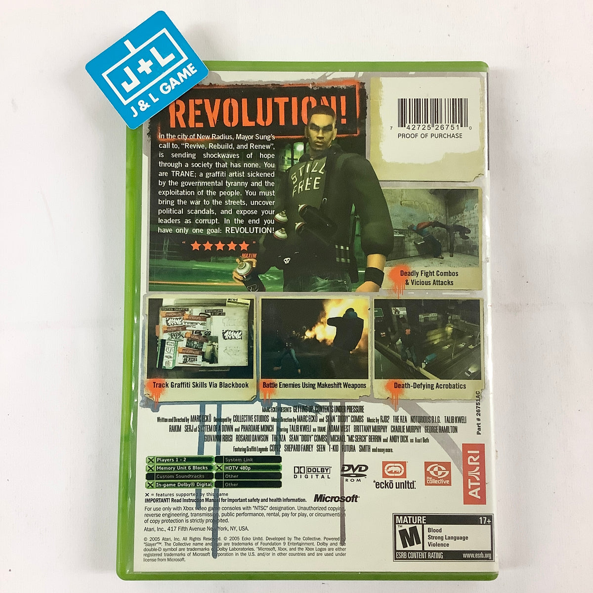 Marc Ecko's Getting Up: Contents Under Pressure - (XB) Xbox [Pre-Owned ...