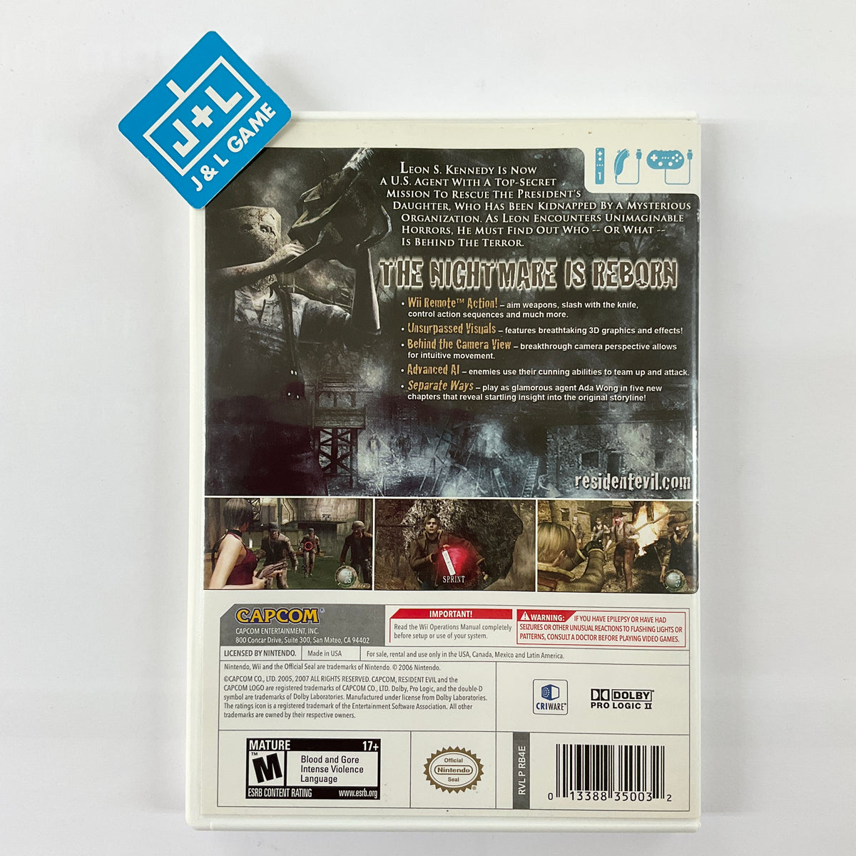 Resident Evil 4: Wii Edition - Nintendo Wii [Pre-Owned] | J&L Game