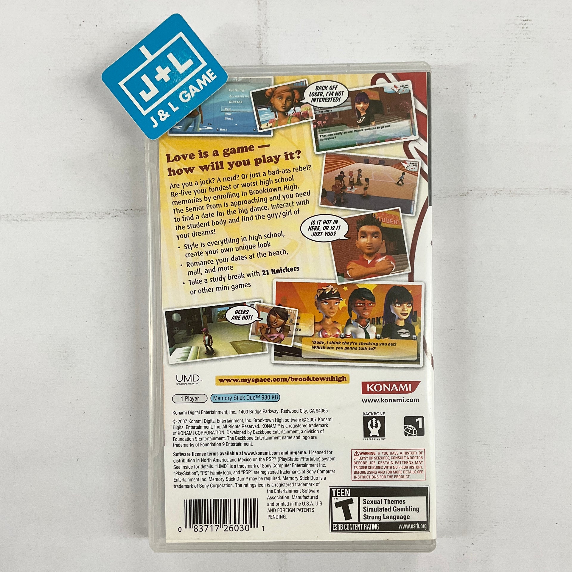 Brooktown High - Sony PSP [Pre-Owned] | J&L Game