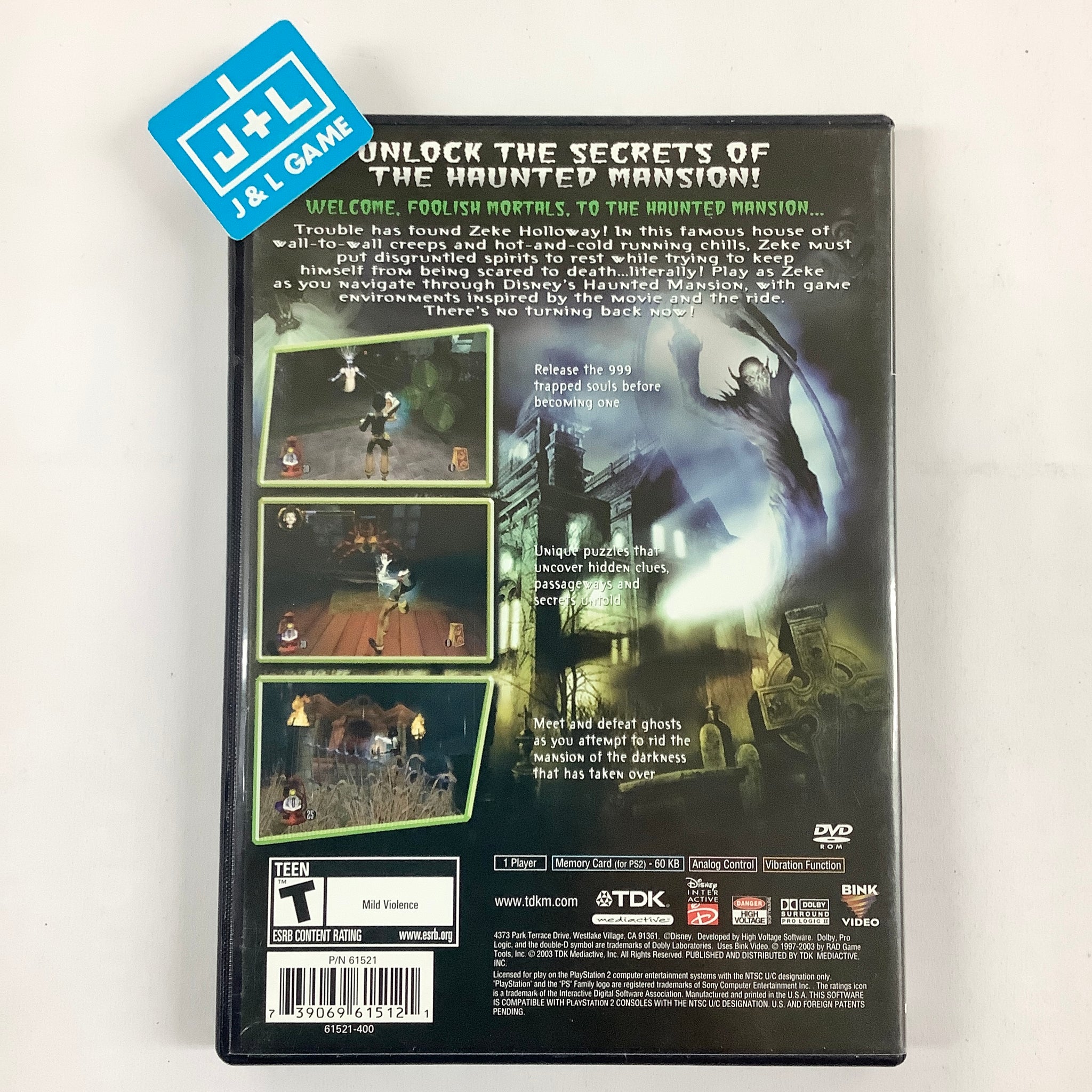 The Haunted Mansion - (PS2) PlayStation 2 [Pre-Owned] – J&L Video Games ...