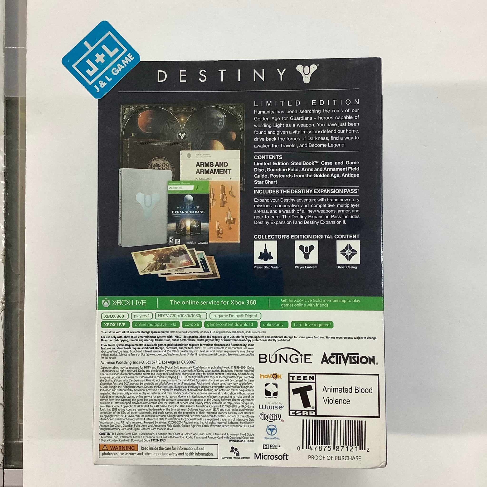 Destiny (Limited Edition) - Xbox 360 – J&L Video Games New York City