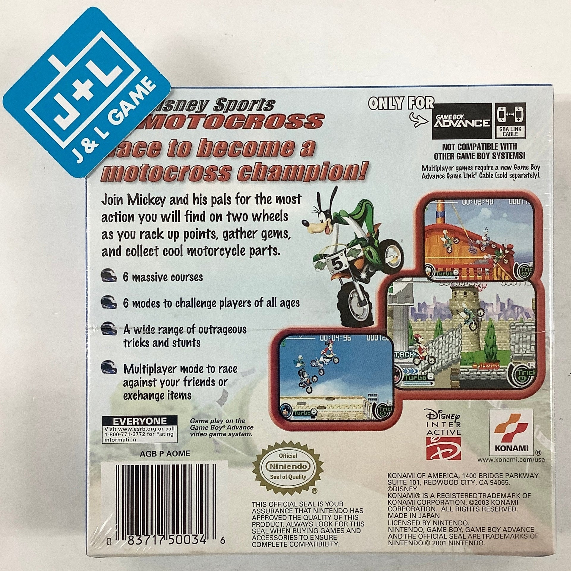 Disney Sports: Motocross - (GBA) Game Boy Advance | J&L Game