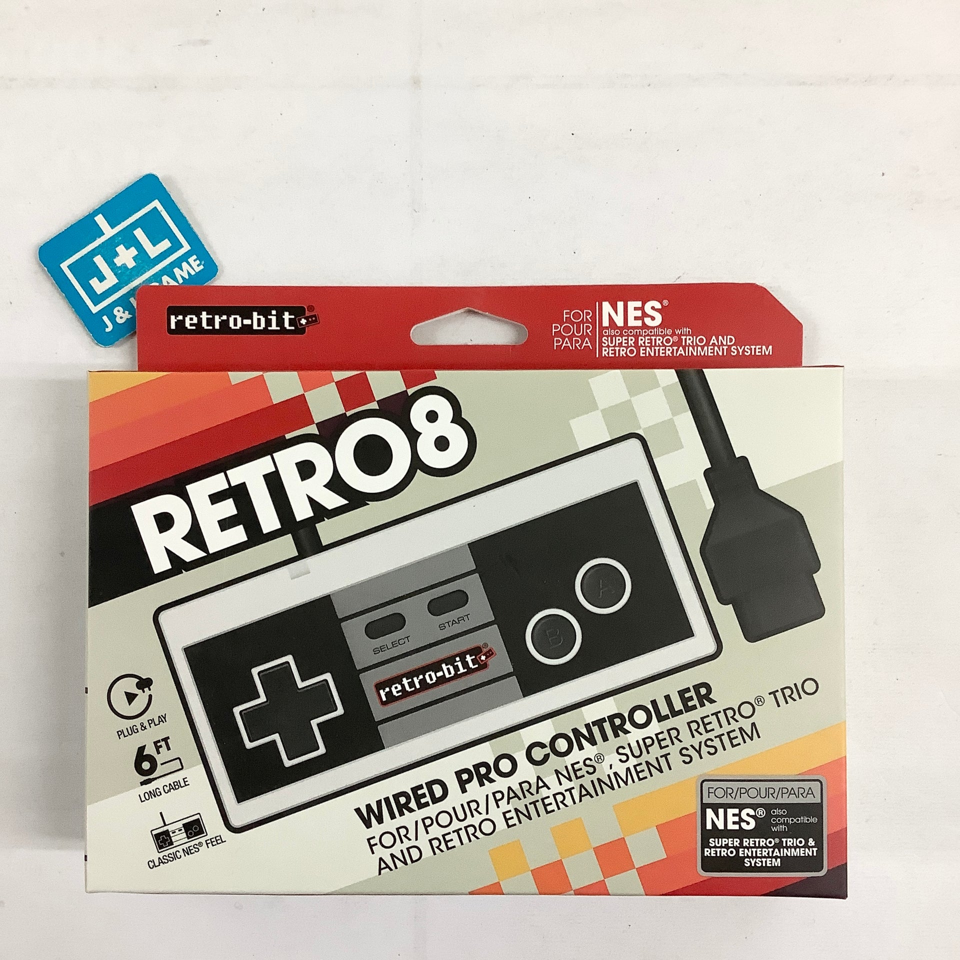 Retro-Bit Wired Pro Controller - (NES) Nintendo Entertainment System ...