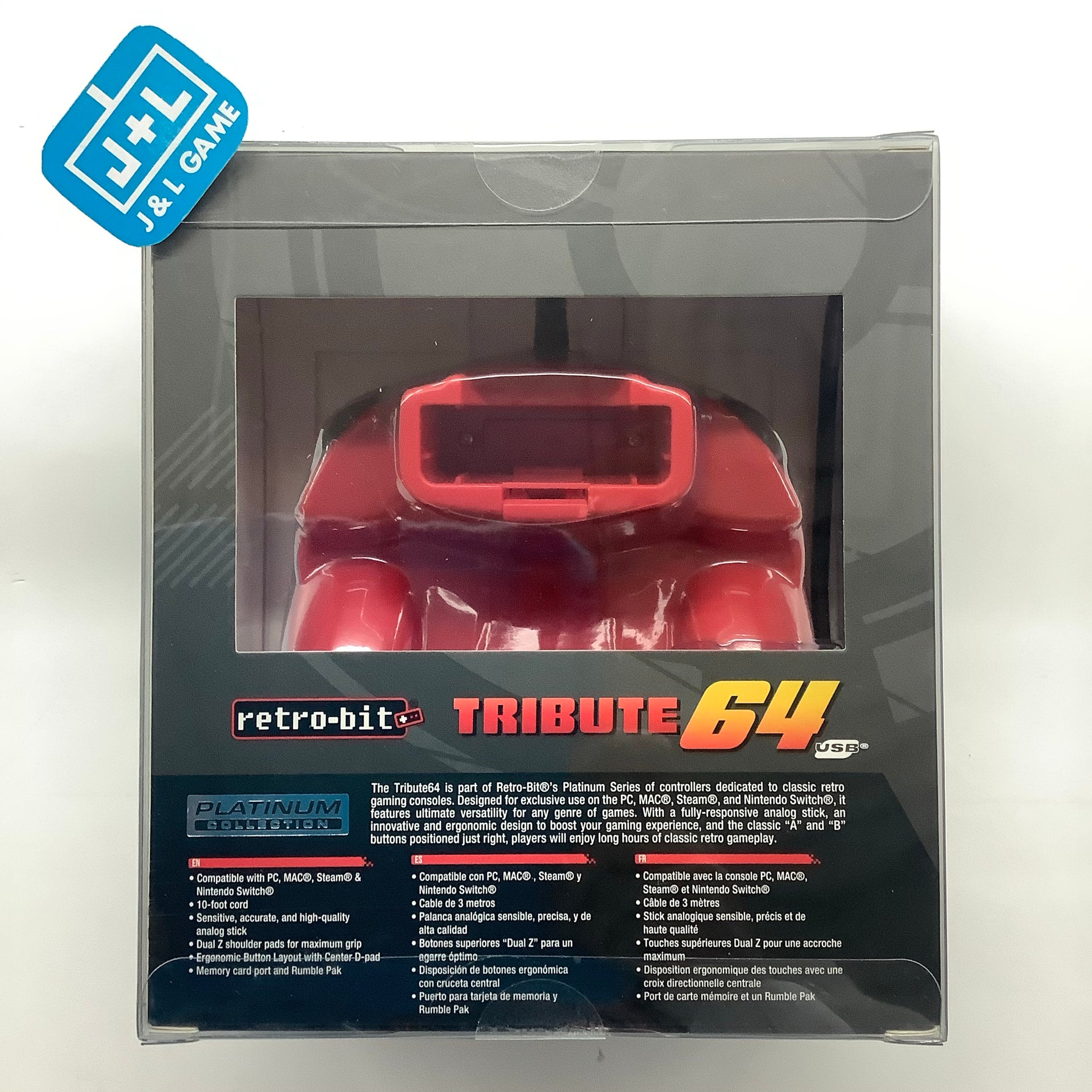 Retro-Bit Tribute 64 USB Controller (Red) - (NSW) Nintendo Switch | J&L ...