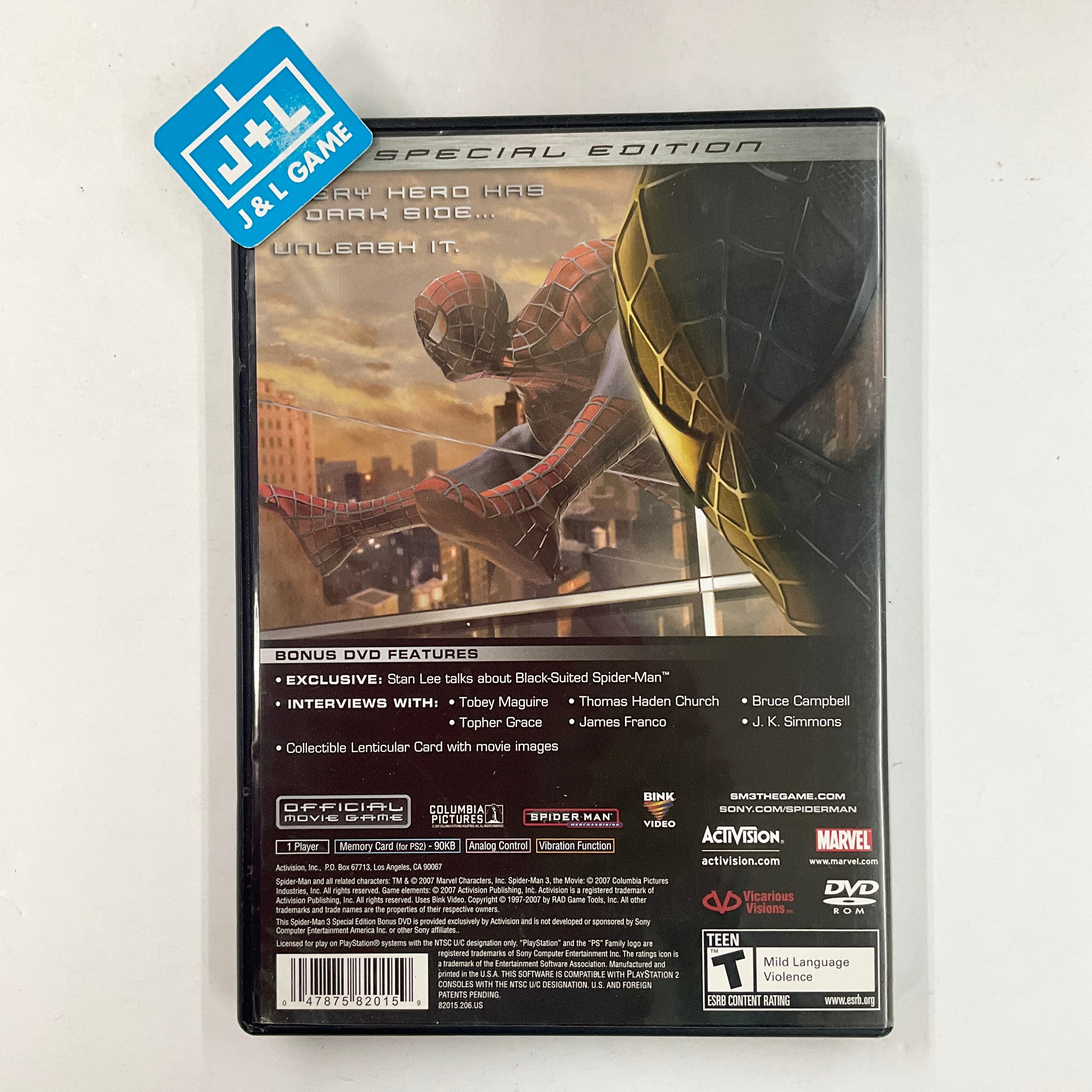 Spider-Man 3 (Special Edition) - (PS2) PlayStation 2 [Pre-Owned] | J&L Game