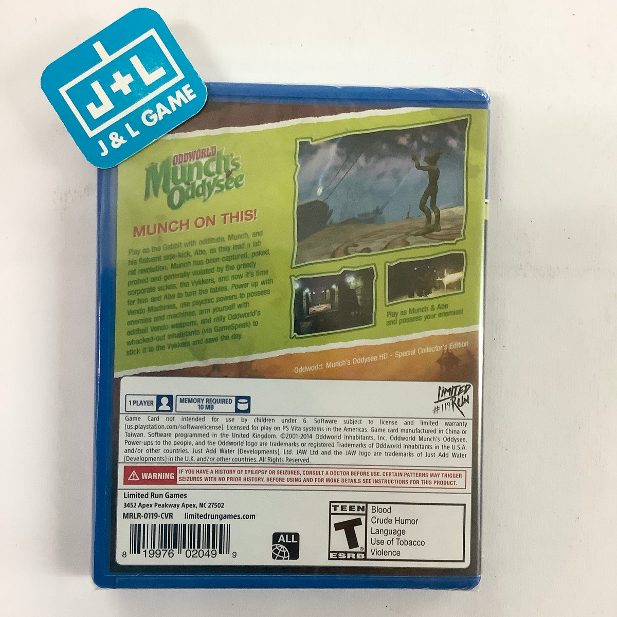 Oddworld: Munch's Oddysee (Limited Run #119) - (PSV) PlayStation Vita ...