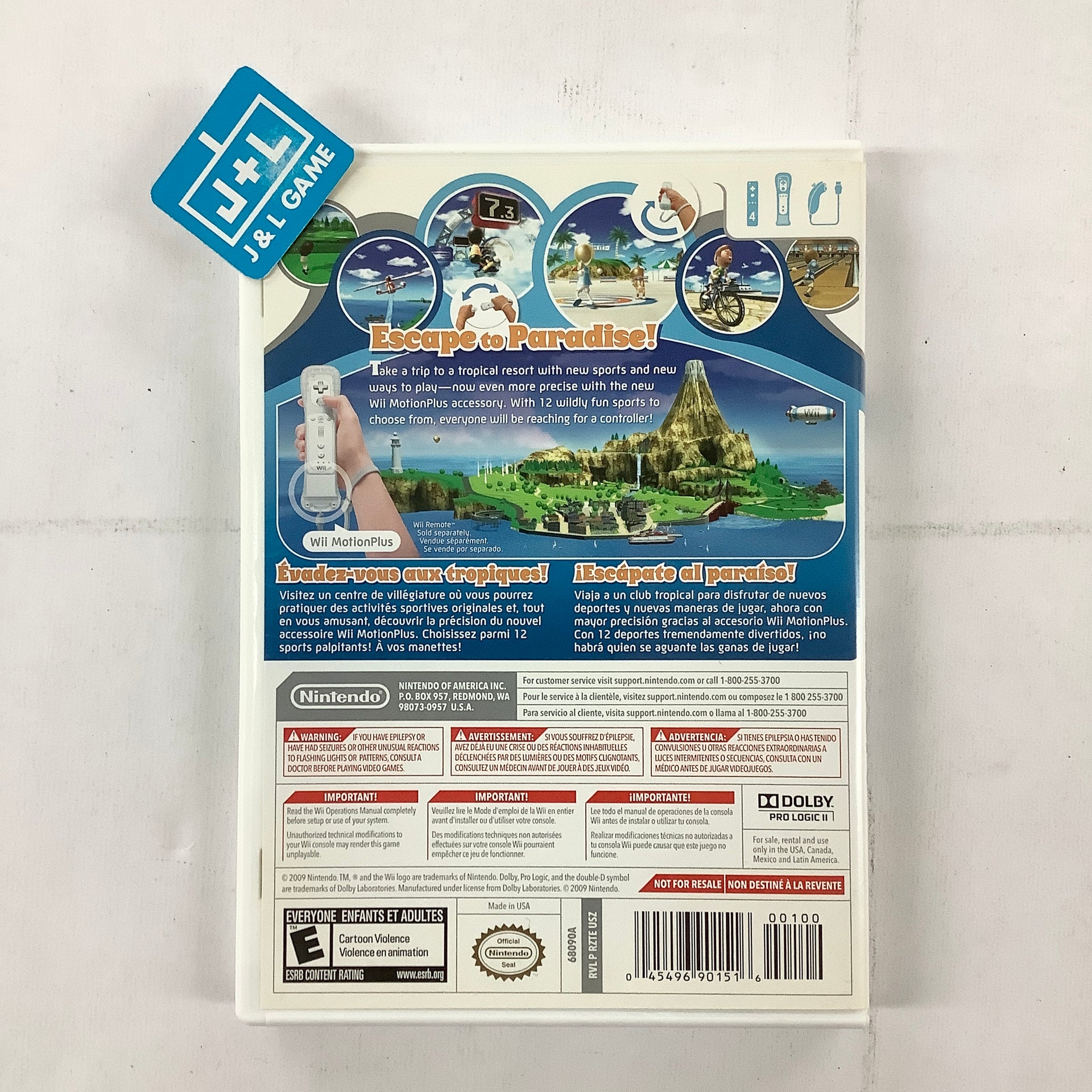 Wii Sports Resort - Nintendo Wii [Pre-Owned] | J&L Game