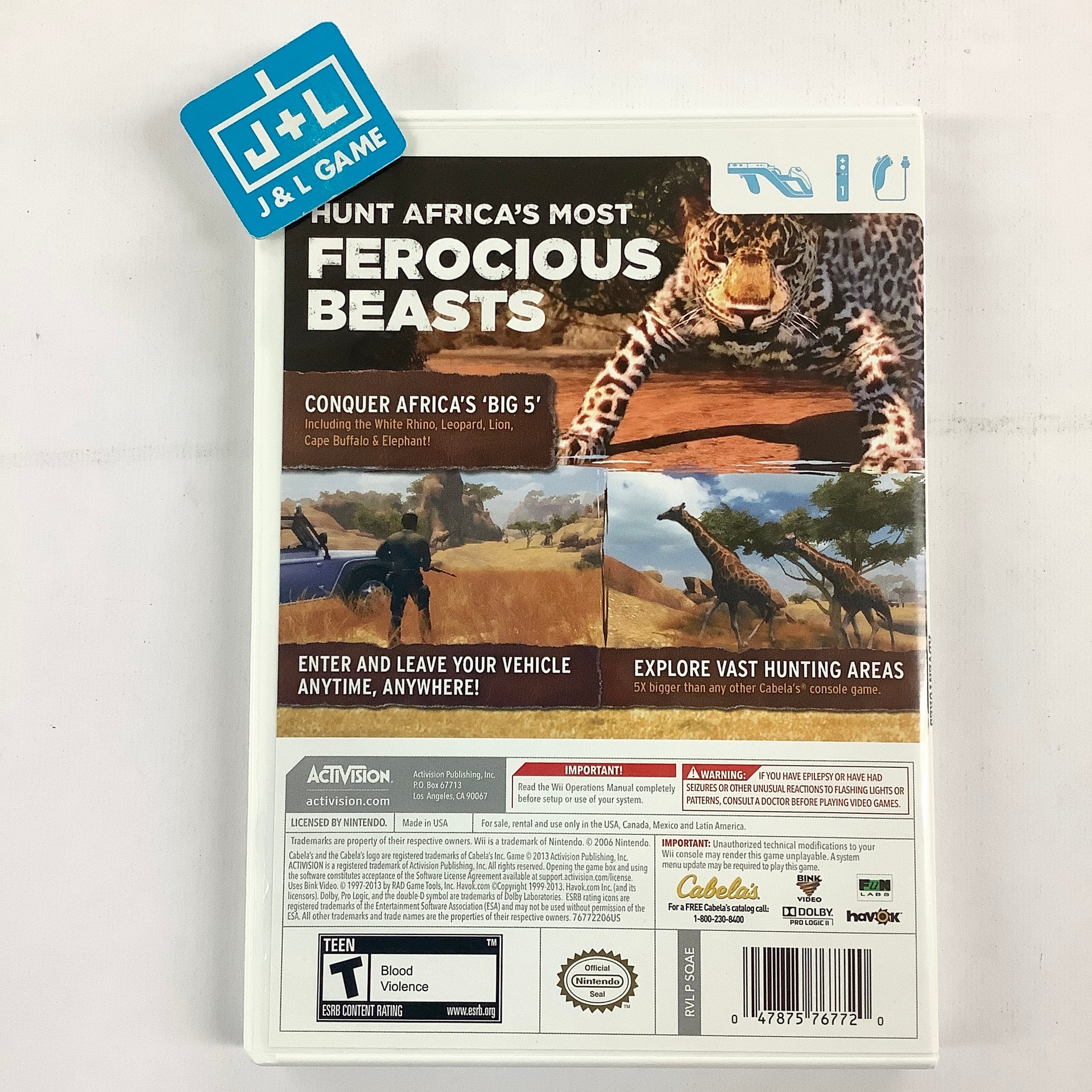 Cabela's African Adventures - Nintendo Wii [Pre-Owned] | J&L Game