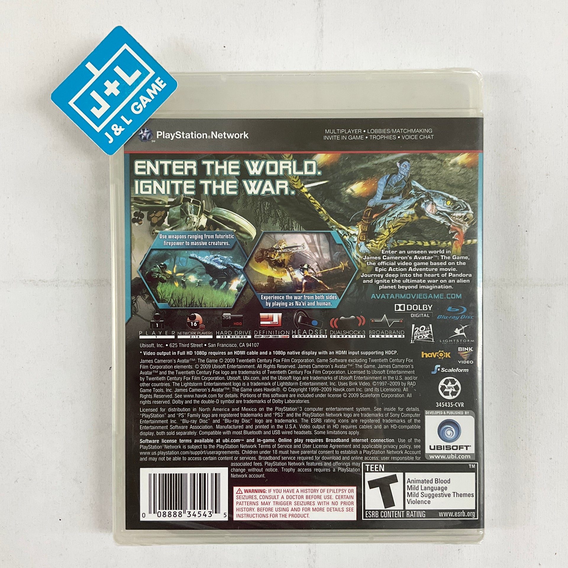 James Cameron's Avatar: The Game - (PS3) PlayStation 3 | J&L Game