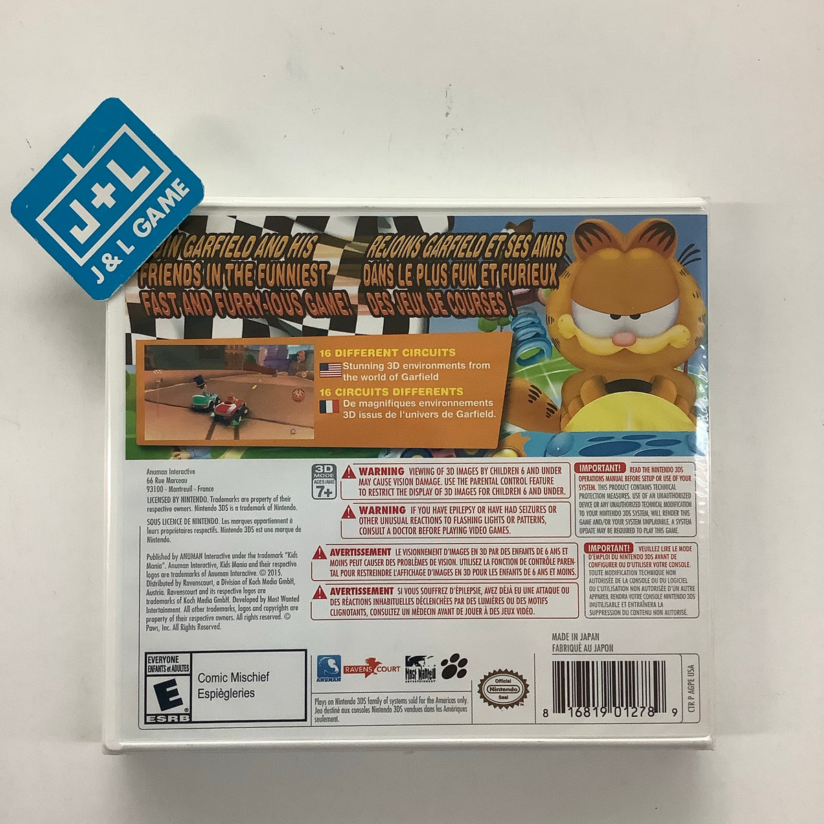 Garfield Kart - Nintendo 3DS | J&L Game