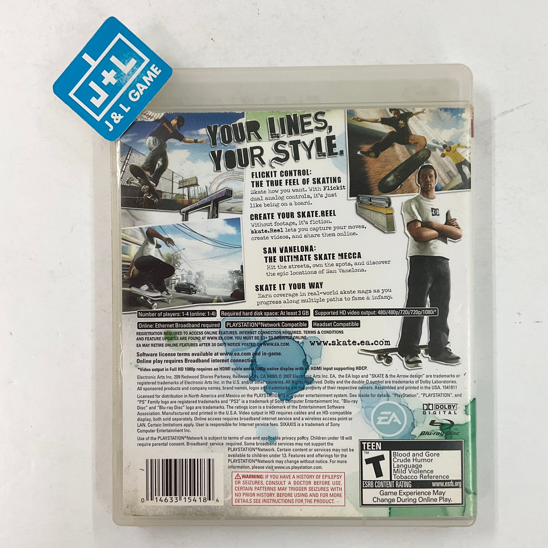 Skate - (PS3) PlayStation 3 [Pre-Owned] | J&L Game