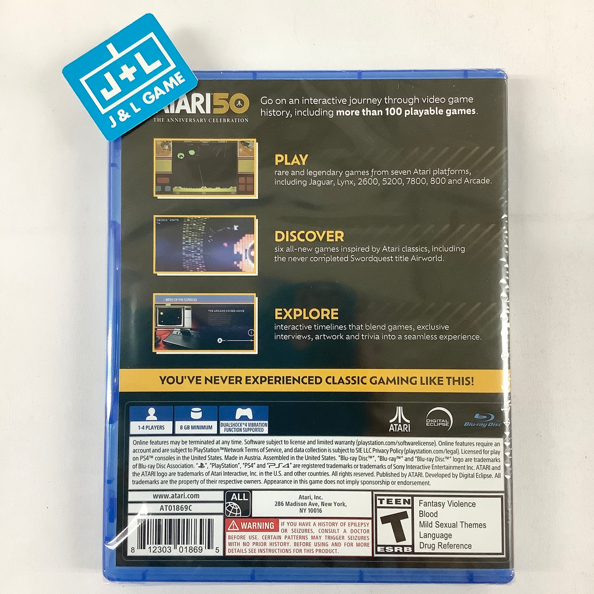 Atari 50: The Anniversary Celebration - (PS4) PlayStation 4 | J&L Game