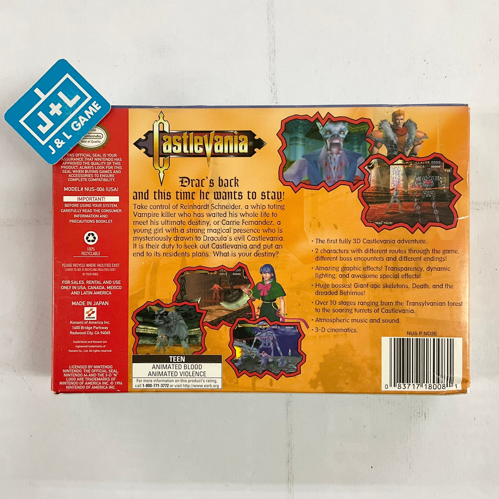 Castlevania - (N64) Nintendo 64 [Pre-Owned] – J&L Video Games New York City