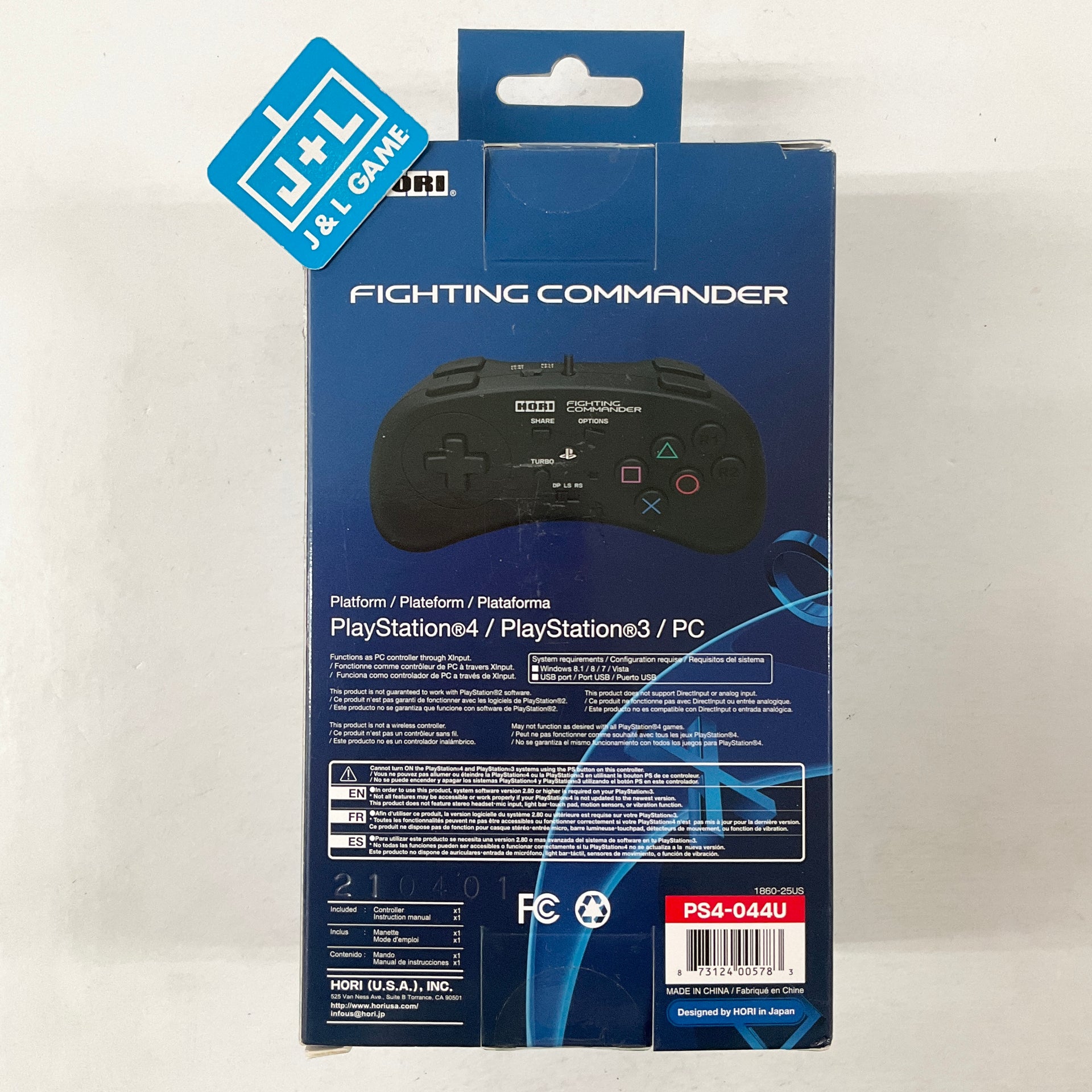 HORI Fighting Commander - (PS4) PlayStation 4 & (PS3) PlayStation 3 | J ...