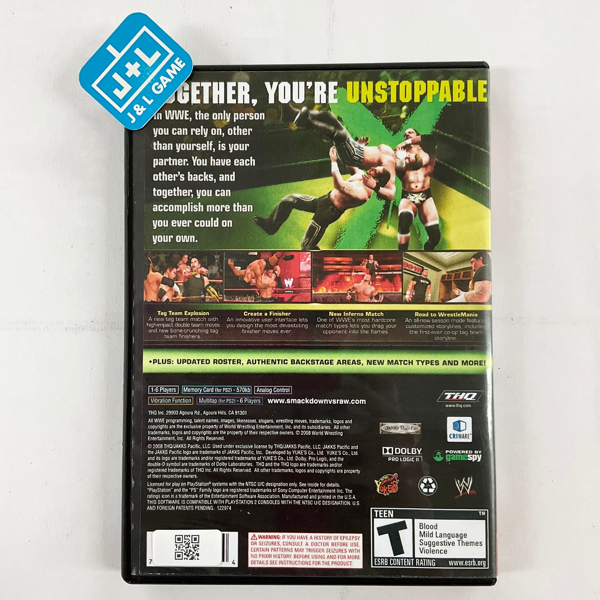 WWE SmackDown vs. Raw 2009 (Greatest Hits) - (PS2) PlayStation 2 [Pre ...