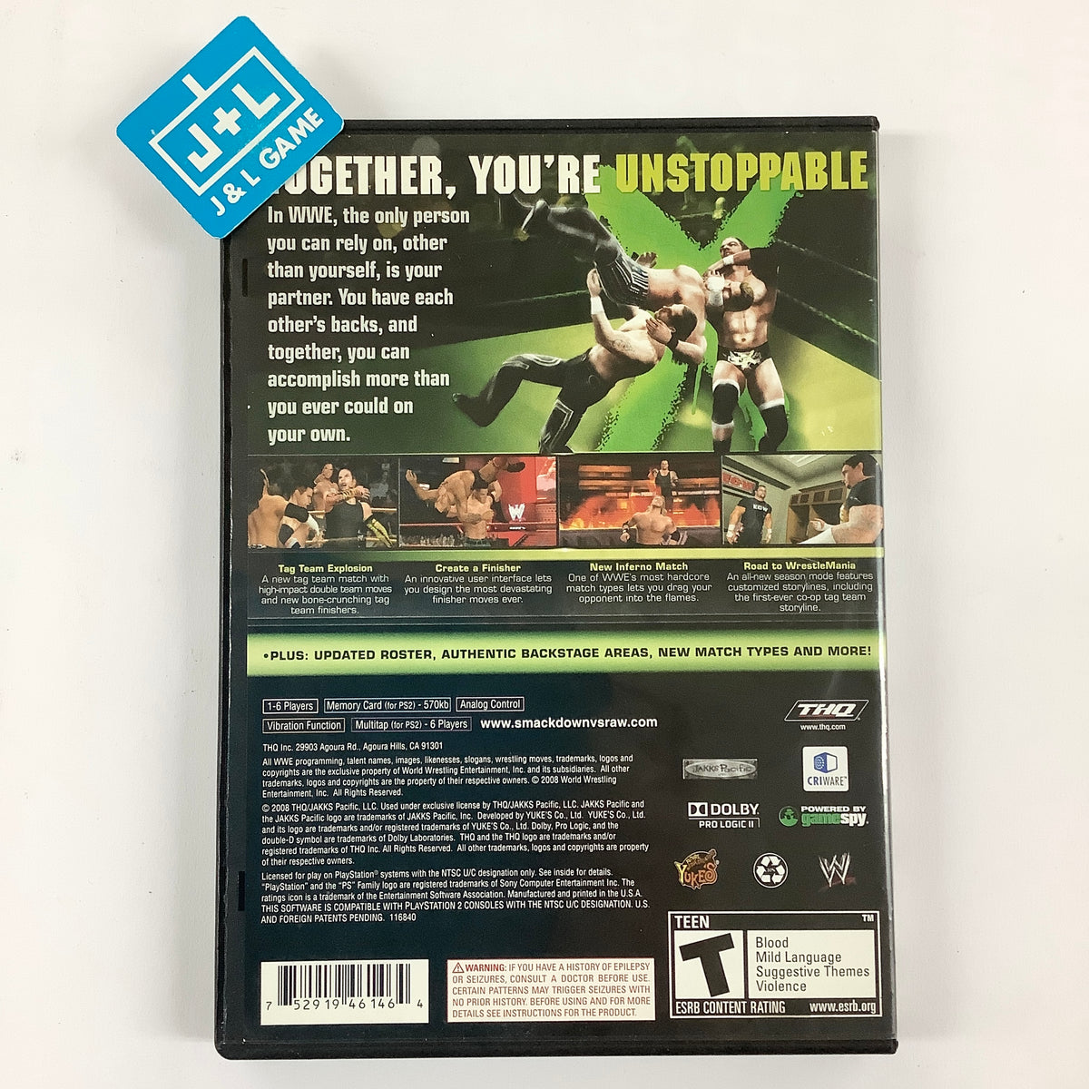 WWE SmackDown vs. Raw 2009 - (PS2) PlayStation 2 [Pre-Owned] | J&L Game