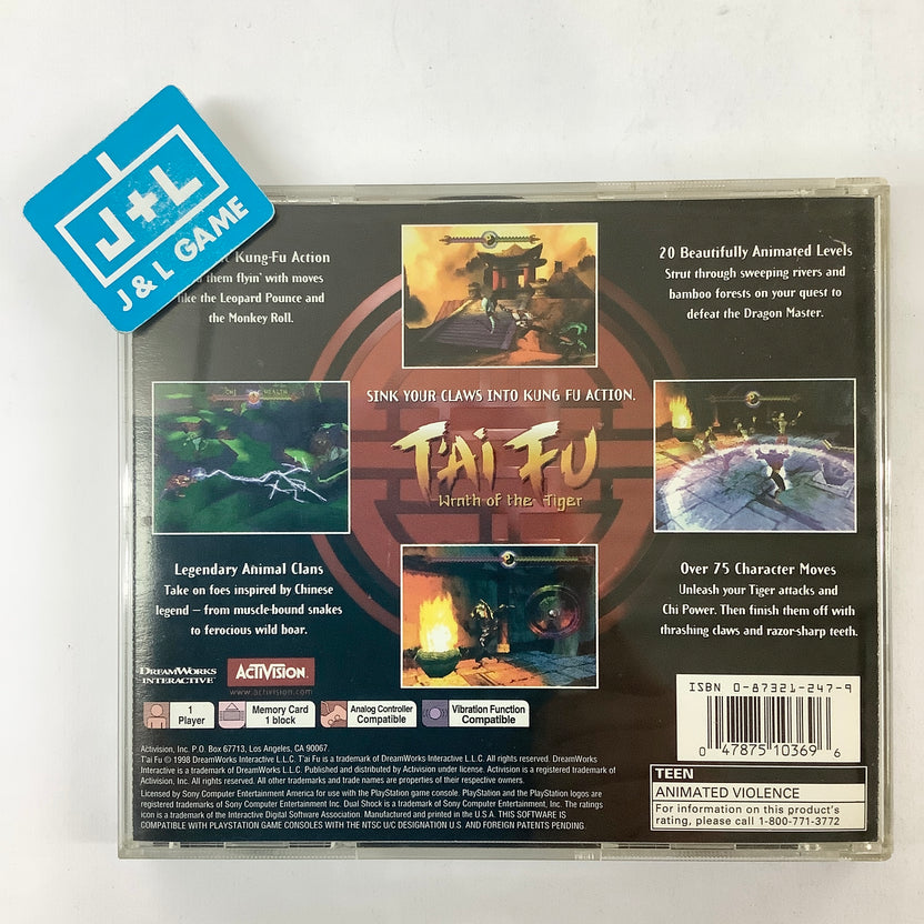 T'ai Fu: Wrath of the Tiger - (PS1) PlayStation 1 [Pre-Owned] | J&L Game